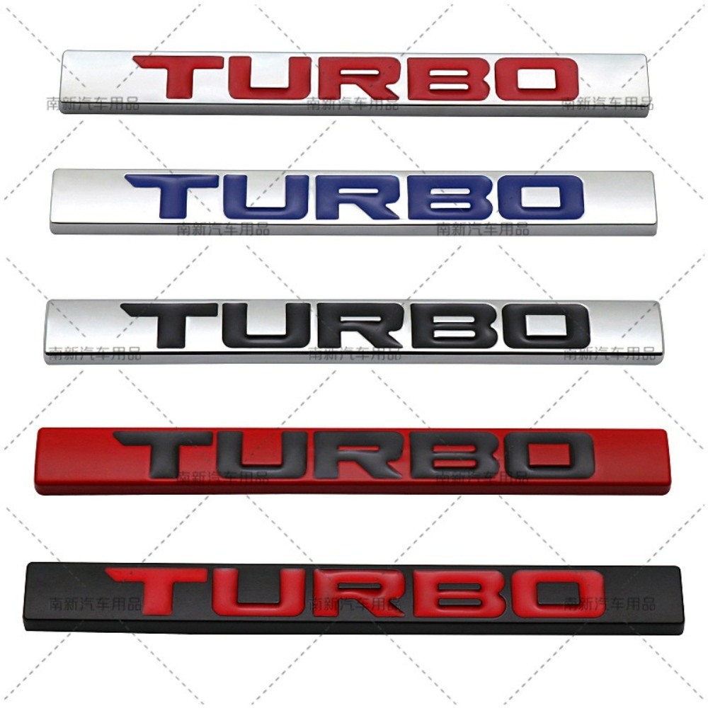 Honda TURBO Emblem Sticker Tail Logo Body Sticker Personalized Modified Metal Car Stickers ...