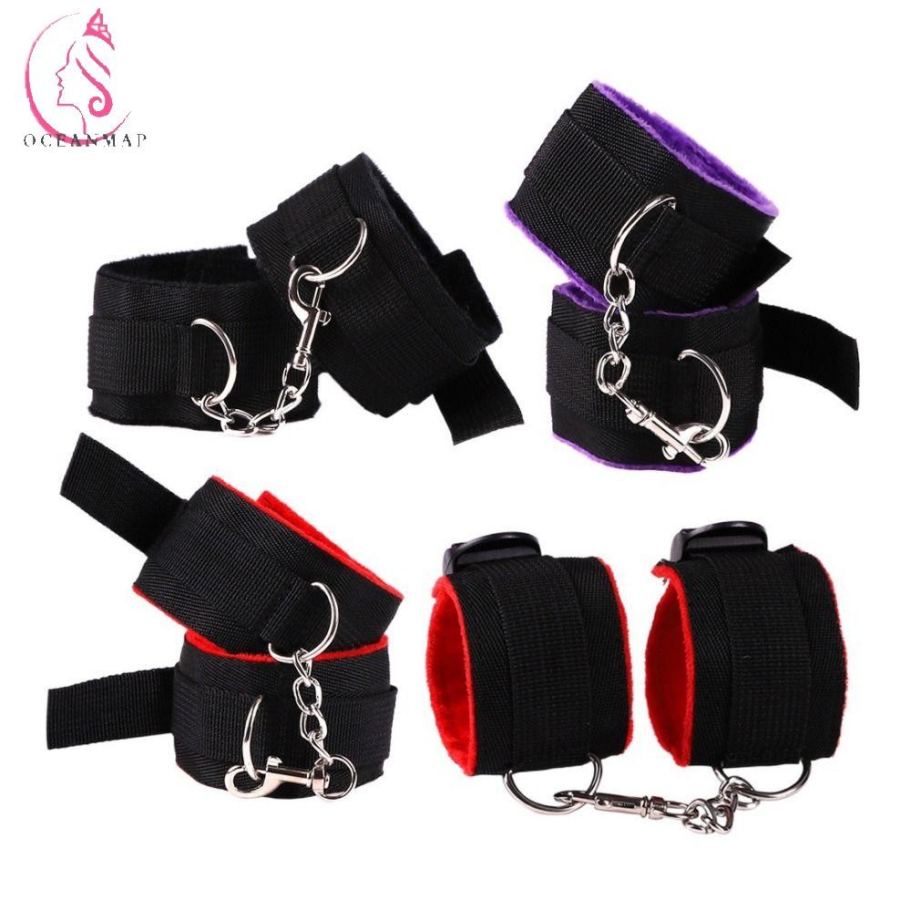 OCEANMAP Handcuffs Ankle Shackles, Comfortable Nylon Plush Sex Bracelet ...