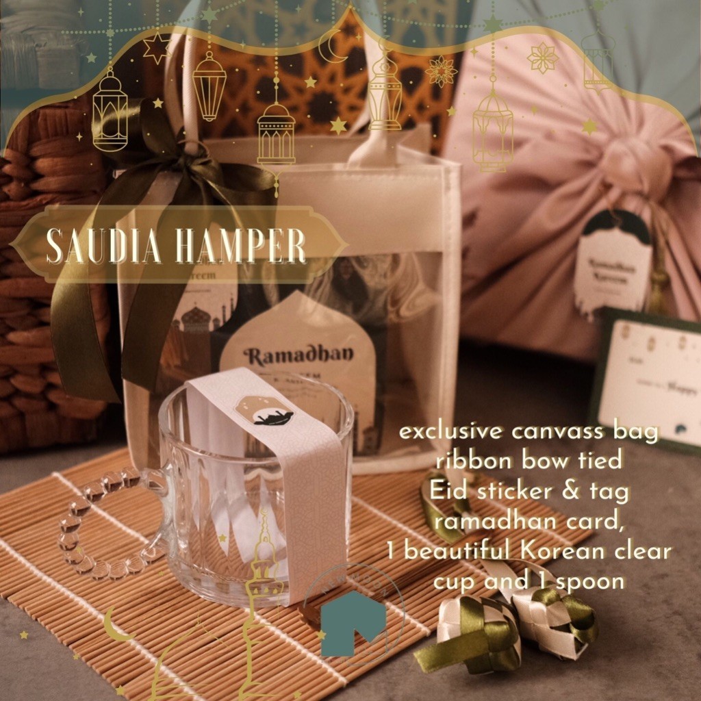 Eid hamper package SAUDIA Eid al-Fitr parcel glass ramadhan gift glass ...