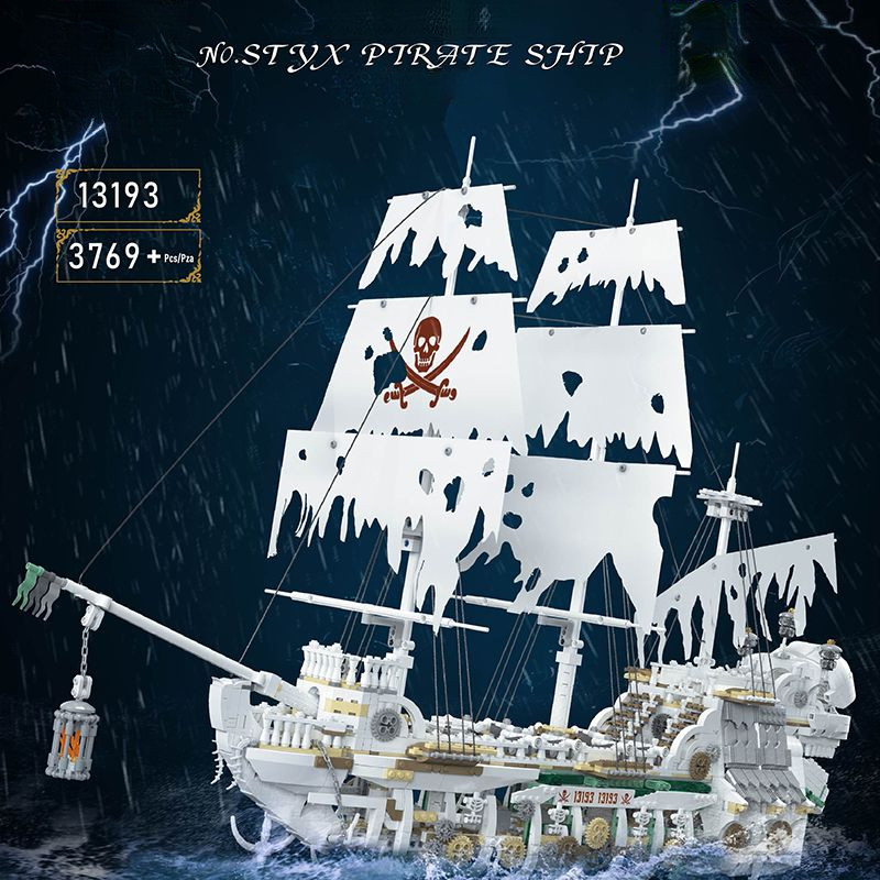 Caribbean Ghost River Pirate Ship Building Block Set 3769pcs Styx ...