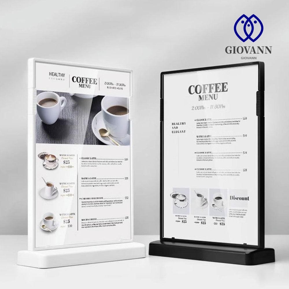 GIOVANNI Acrylic Sign Holders, A4 a5 a6 L-Shaped Menu Display Stand ...