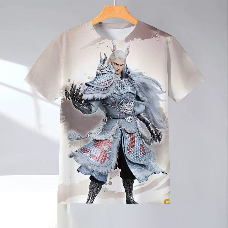 2025 Summer Nezha 2 Aoguang Pattern 3D Print Printed Casual T-Shirt ...
