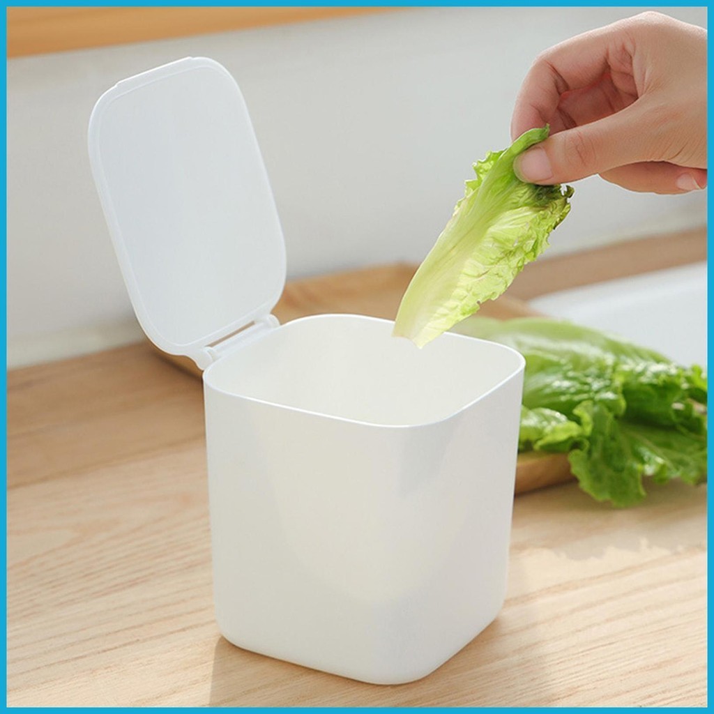 Desktop Garbage Can Tiny Trash Bin Small Waste Basket Table Top Trash ...