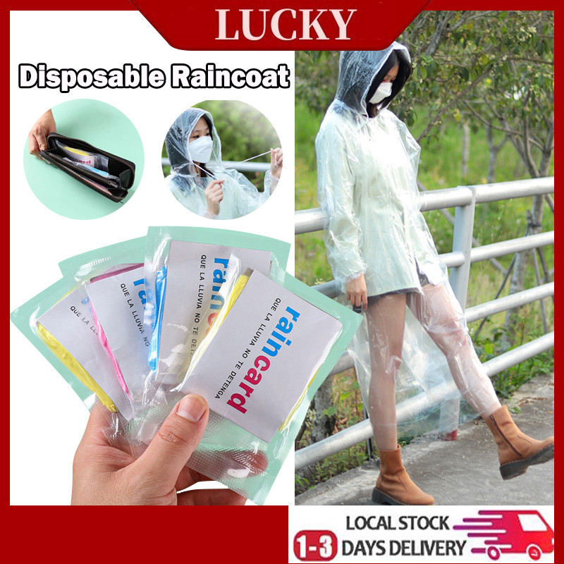 【SG Seller 🚚】Disposable Waterproof Lightweight Raincoat Portable ...