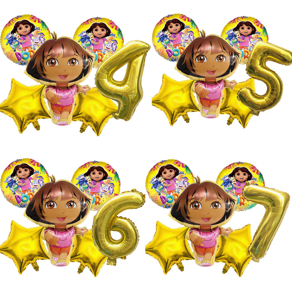 Dora the Explorer Number Balloon Set Girl's Birthday Party Decoration ...