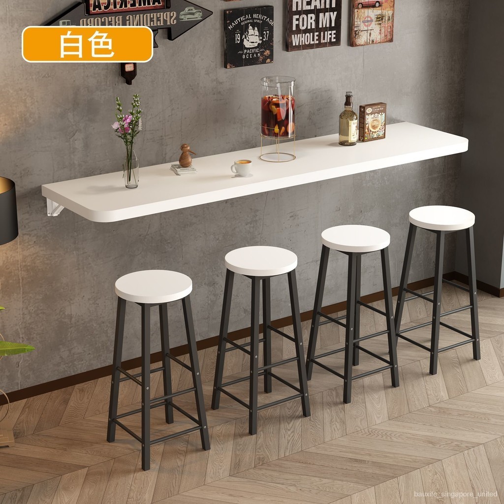 QY*Wall-Mounted Folding Table Household Long Narrow Table Restaurant Milk Tea Shop Small ...