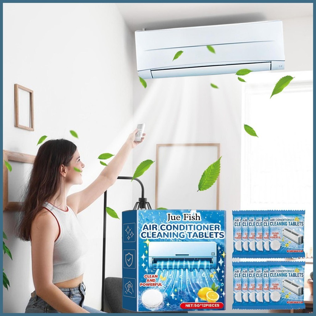 Air Conditioning Cleaning Tablets 12pcs Air Conditioner Drain Pipe ...