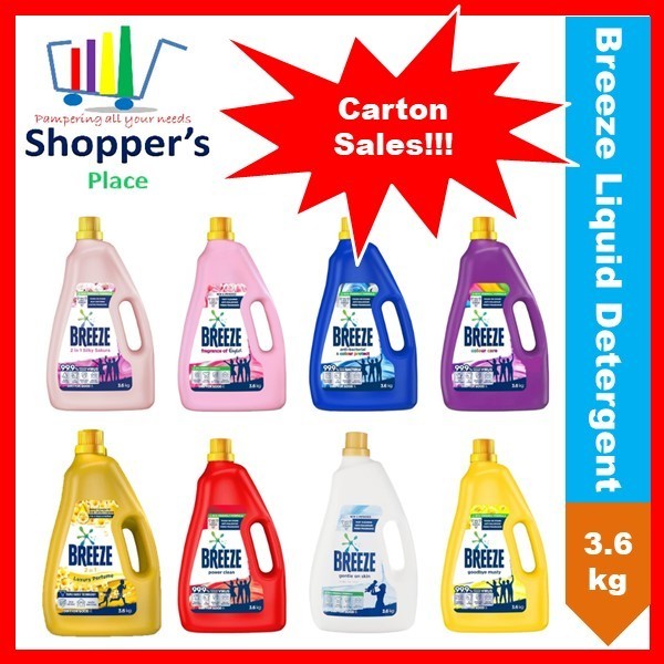 Breeze Liquid Detergent 3.6kg x 4 (Carton Sales)-Anti Bac Front load ...