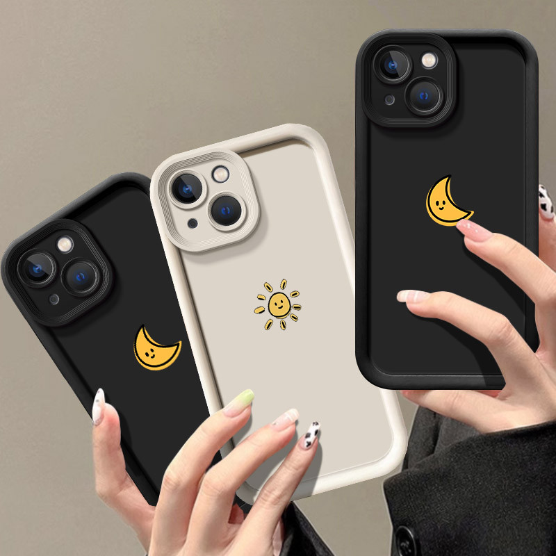 Sun and Moon Smiley Face Phone Case For OPPO Reno 11 10 8 6 5 Pro 11F 4 ...