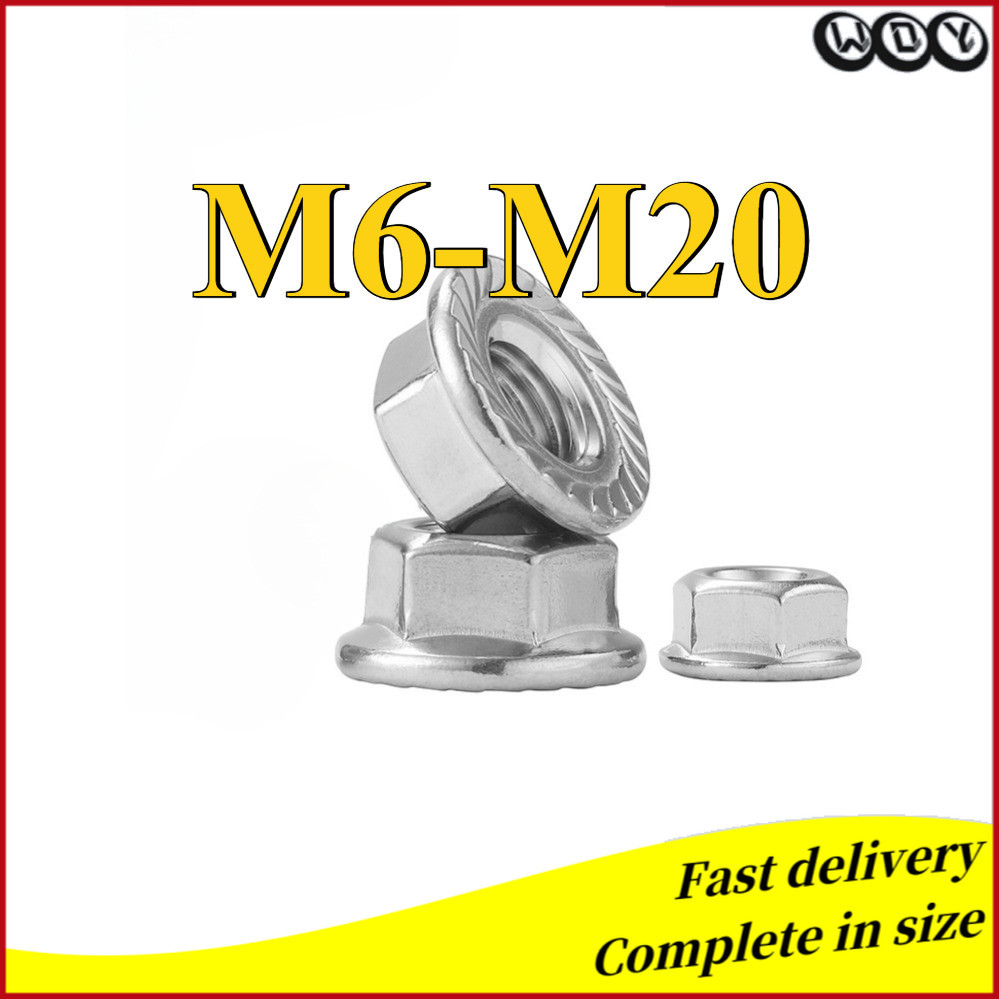 304 Stainless Steel Fine Thread Flange Nut M6/M8/M10/M12/M14/M16/M20 ...