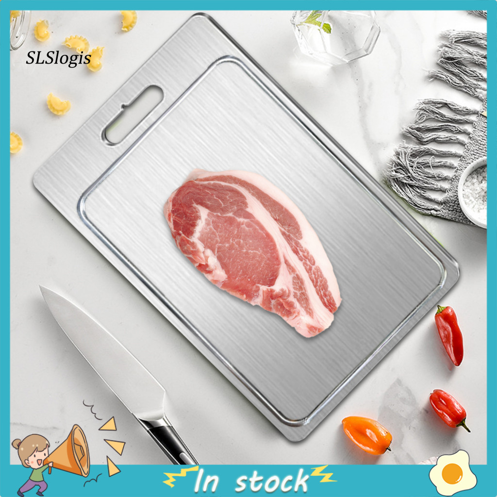 SLS_ Premium Stainless Steel Board Cross-contamination Prevention Cutting Board Premium ...