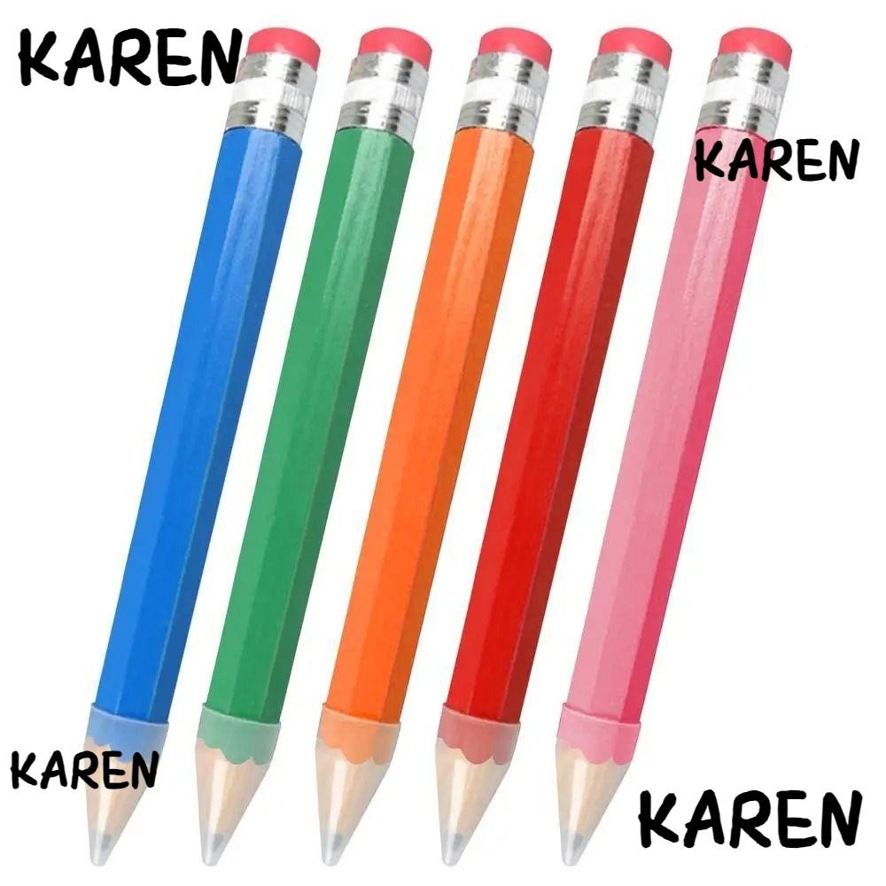 KAREN Giant Pencil, Wooden 18/34/39CM Big Pencil, Creative With Eraser ...