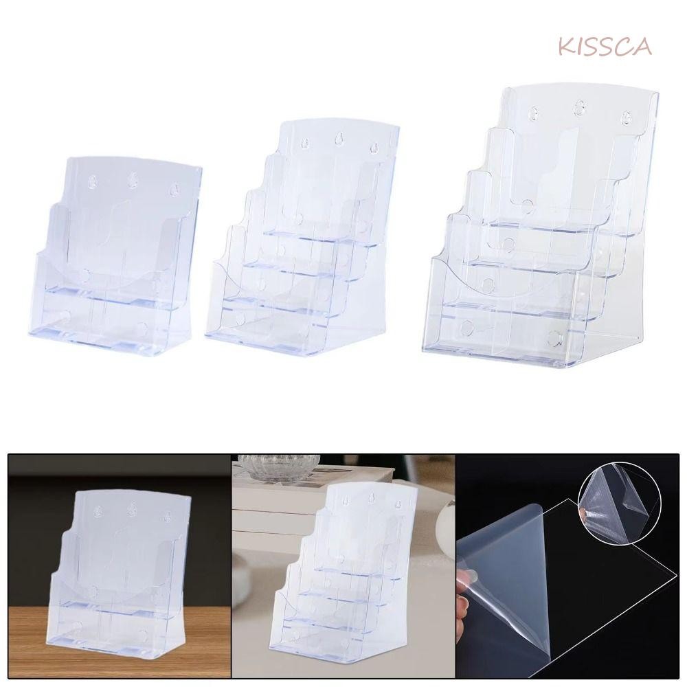 KISSCA Clear Flyers Display Stand, A4/A5/A6 2/3/4 Layers Brochure ...