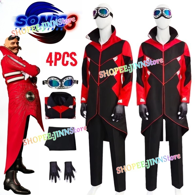 -JINN-SONIC THE HEDGEHOG Cosplay Costume DR. IVO ROBOTNIK Uniforms ...