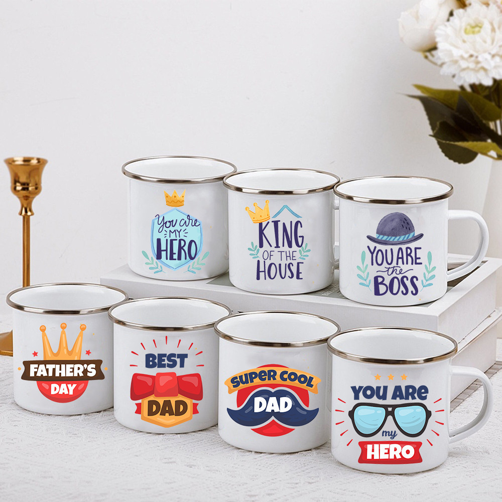 Father's Day Cup Coffee Milk Cup Drink Hot Cocoa Cup Exquisite Gift ...