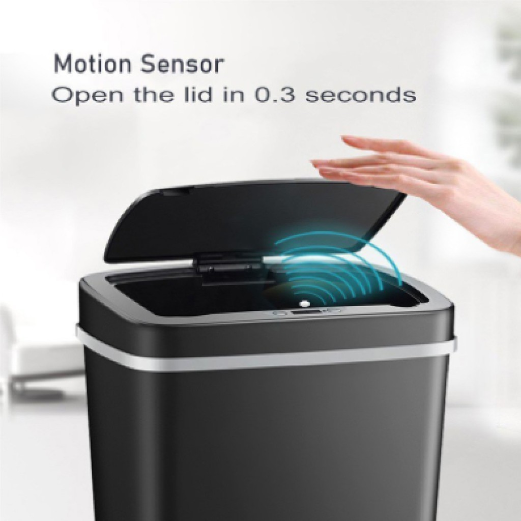 USB Smart Sensor Trash Automatic Opening Dustbin Smart Rubbish Bin Tong ...