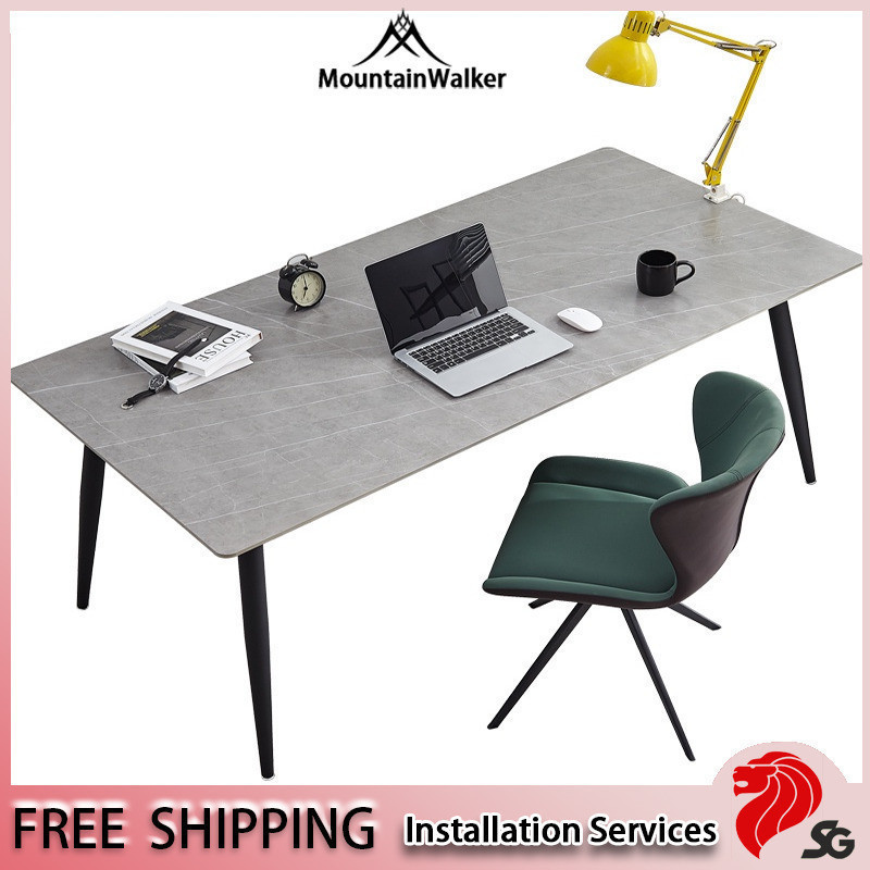 MW Study Table Computer Desk Sintered Stone Modern Office Desk And ...