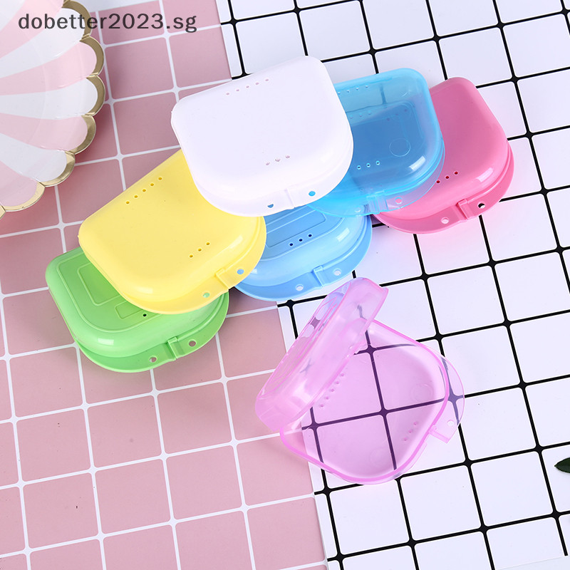 [DB] dental orthodontic retainer storage case box mouthguard container ...
