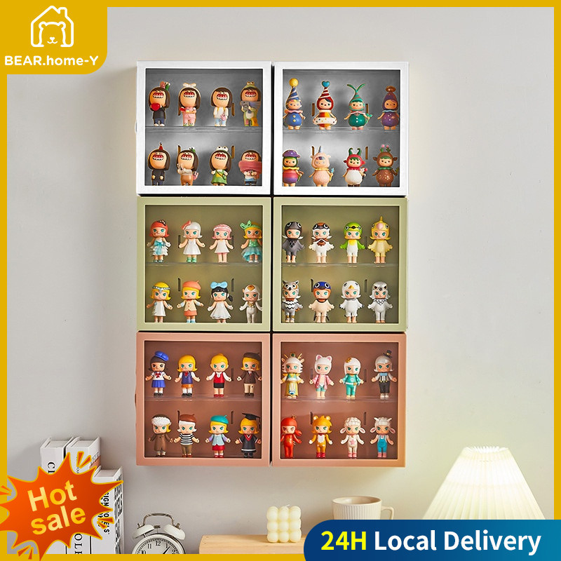 Blind box storage cabinet wall mounted transparent display box acrylic ...