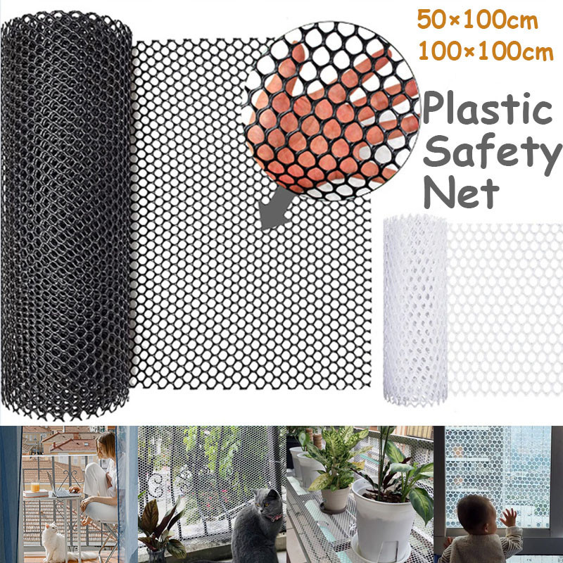 Plastic Safety Net PVC Balcony Railing Protection Net Garden Breeding ...