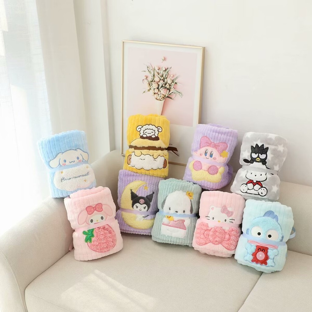 Kuromi Cinnamoroll My Melody Hello kitty Nap Blanket 1m*0.8m | Shopee ...