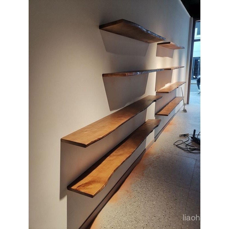 Log Wall Mount Ledge Storage Rack Seamless Partition Art Shoe Bag ...