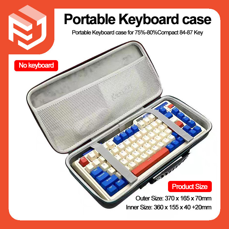 Portable Keyboard case for 75%-80%Compact 84-87 Key Gaming Keyboard ...