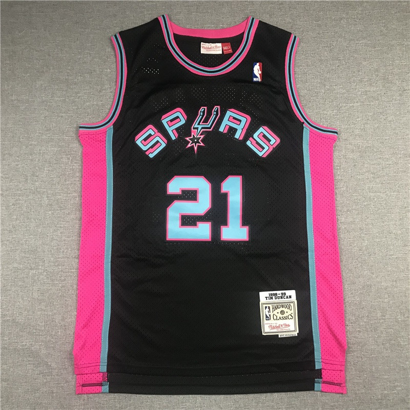 new NBA men’s San Antonio Spurs #21 Tim Duncan retro embroidery ...