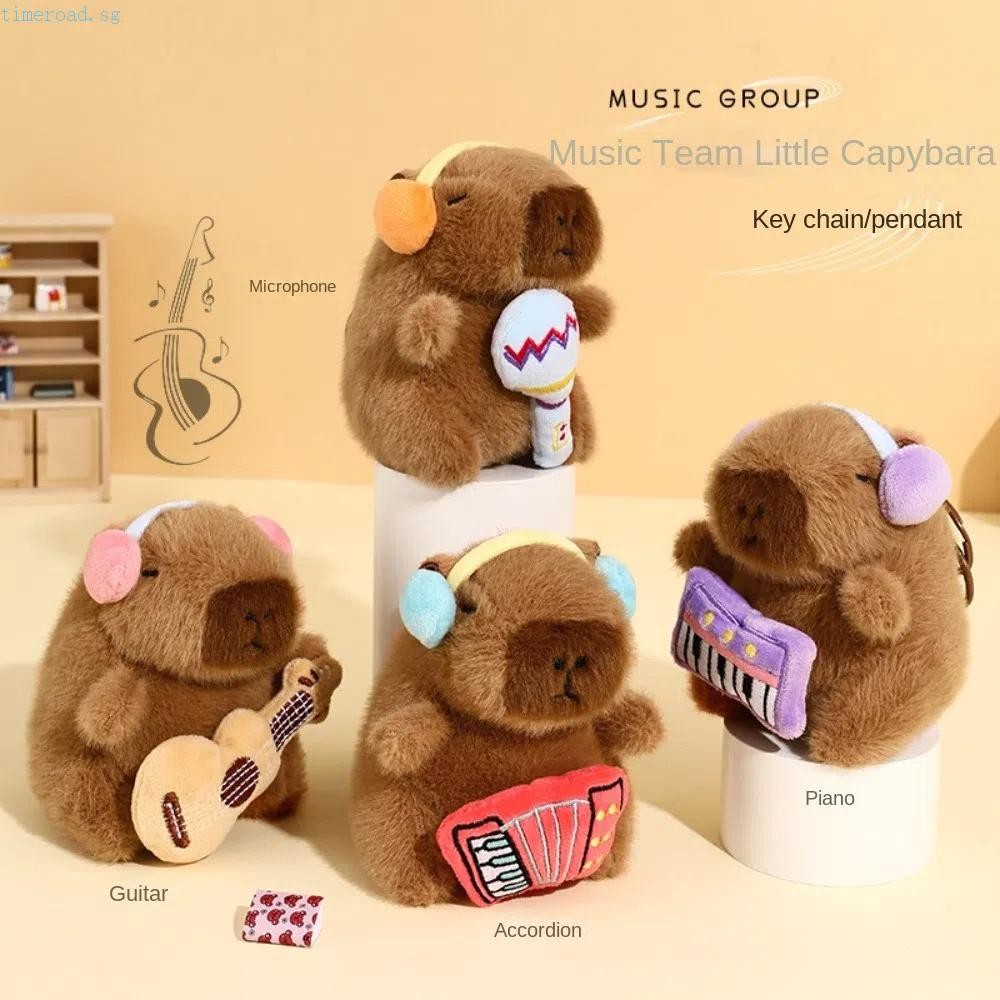 TIMEROAD Guitar Capybara Key Ring, Cartoon Music Capybara Cartoon ...
