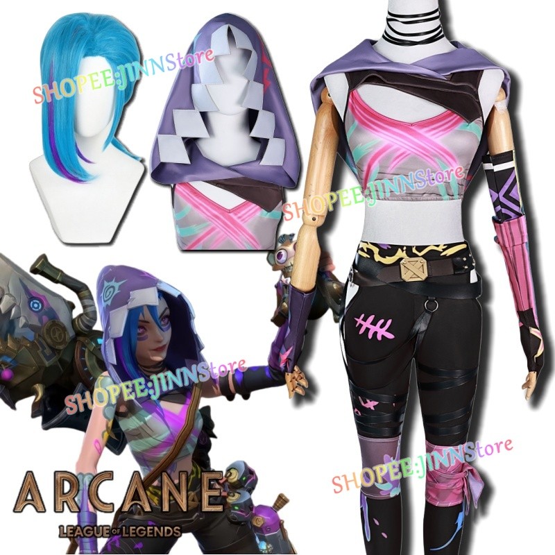 - JINN - Arcane League of Legends JINX Cosplay Costume Arcane Fractured ...