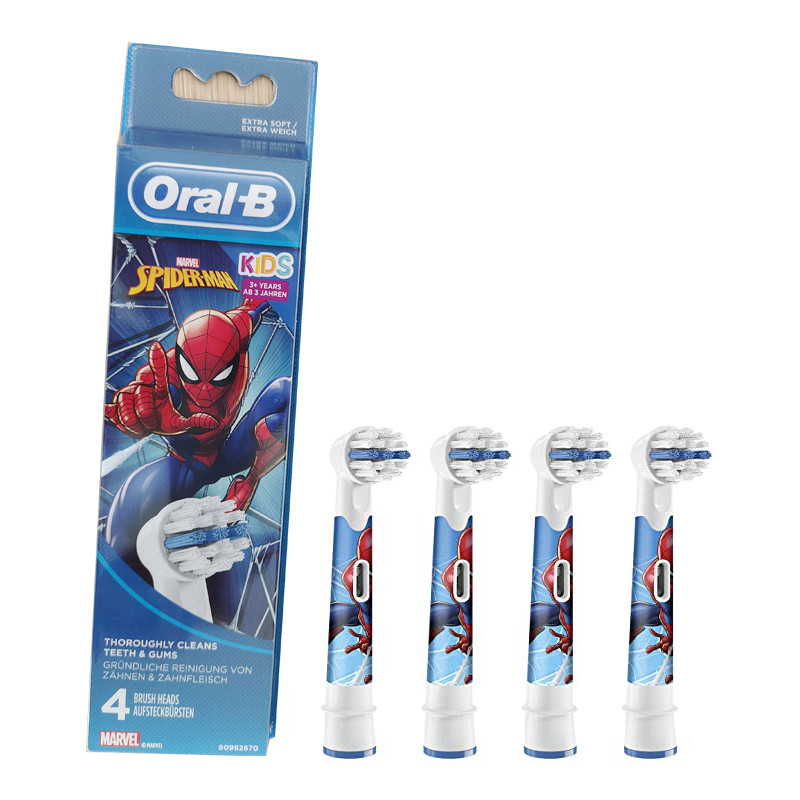 Oral B Children Electric Toothbrush Heads Spider-man Version 4 Pcs/Pack ...