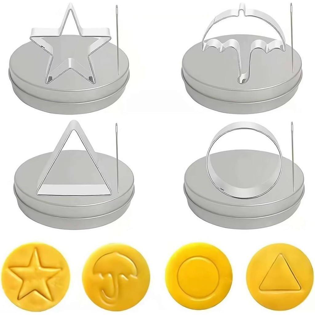 SGame Cookies Already Made, Geometric Cookie Cutters Set, 4 Shapes ...