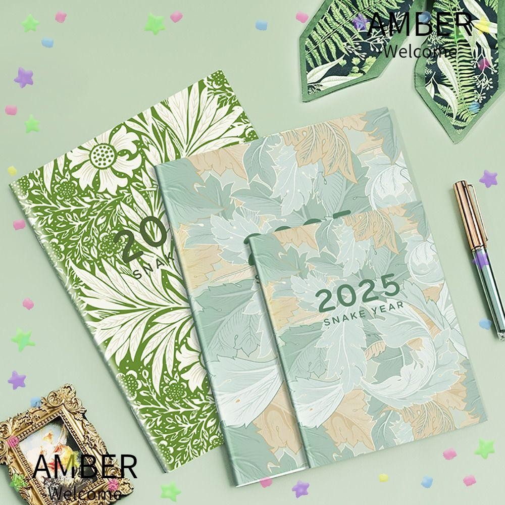 AMBER Planner Notebook, 24 Sheets A4 A5 Schedules Notebook, Portable ...
