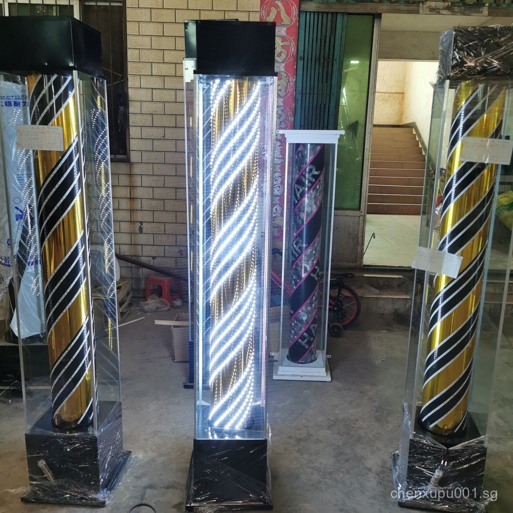 Barber Shop Rotating Light Floor led Outdoor Waterproof Salon Sign ...