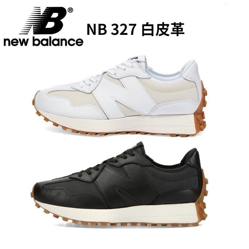 New New Style newbalance NB 327 NB527 Men's Black White Genuine Leather ...