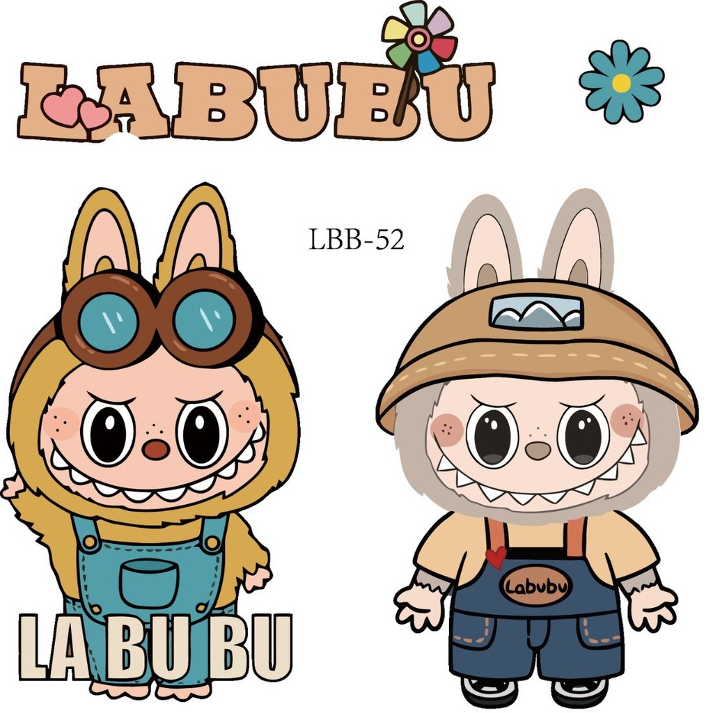 POPMART cartoon sticker LABUBU cute labubu car sticker decoration car ...