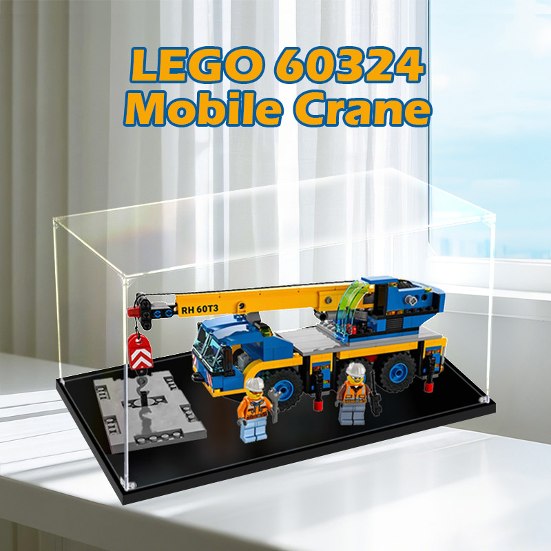 Lego Acrylic Display Box For lego 60324 Mobile Crane Popmart Figurine ...