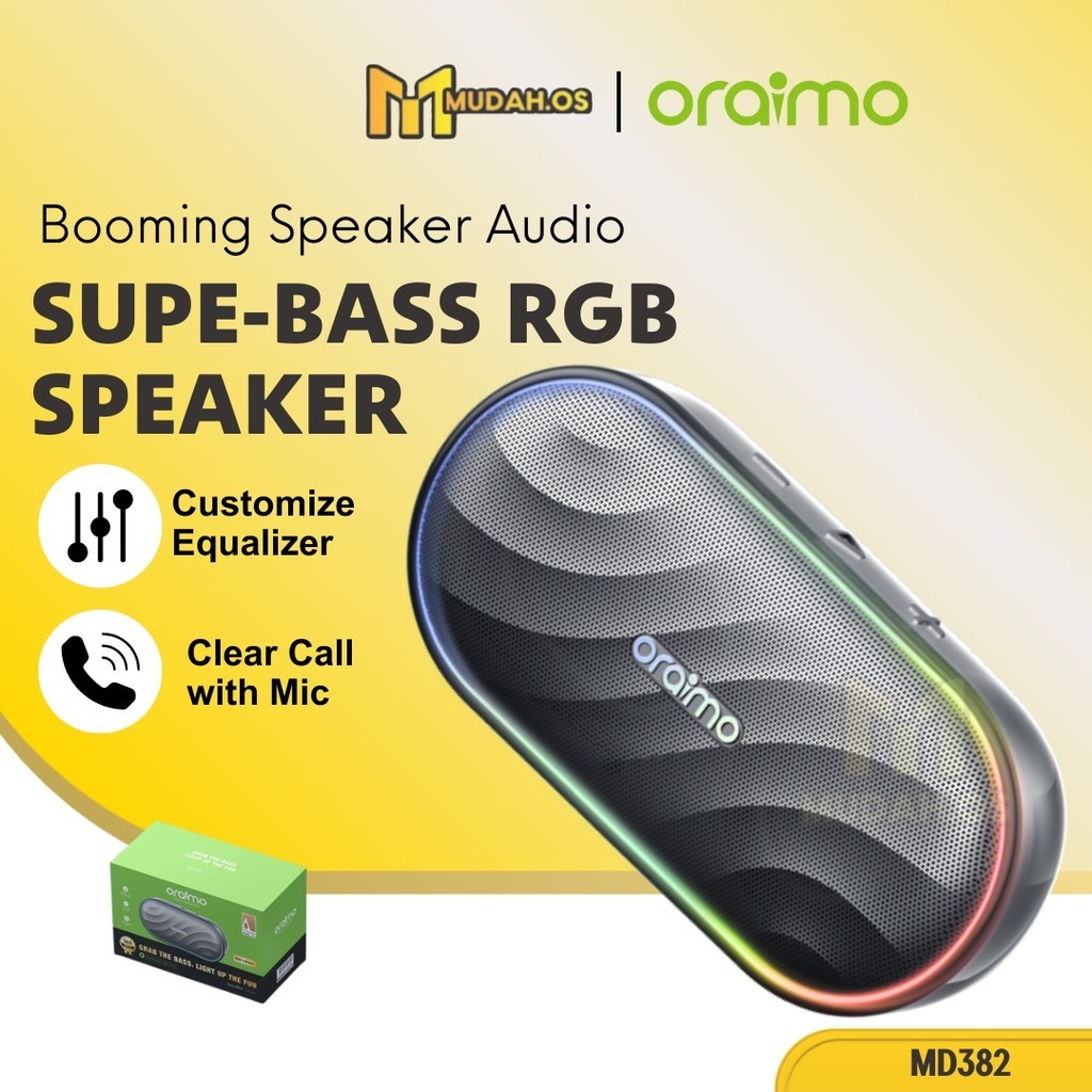 ORAIMO Portable RGB Bluetooth Wireless Bass Speaker Radio With ...