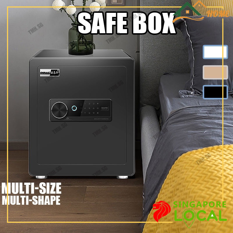 HK Safe Box Fingerprint Home Password Office Safe Deposit Box Small ...