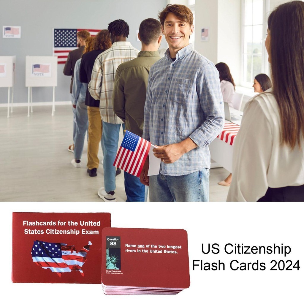 US Civics Flash Cards 2024 US Citizenship Test Flash Cards Official 100 ...