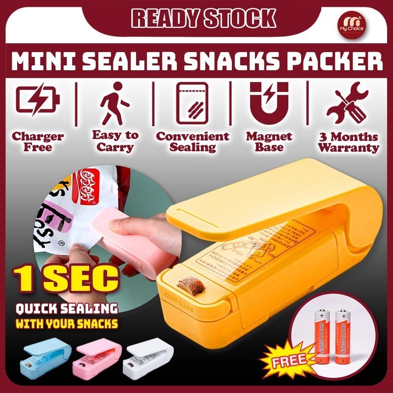 Mini Sealer Machine Portable Snacks Bag Packer Kitchen Food Bag Storage ...