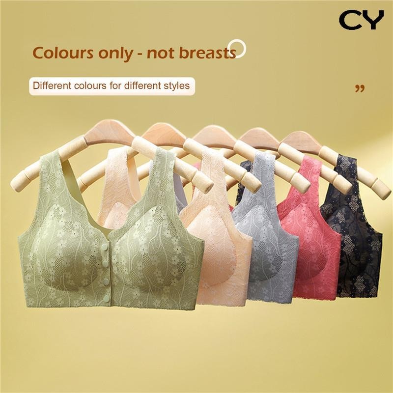 Japan Medical Front Button Bra Seamless Bra Ultra light breathable Push ...