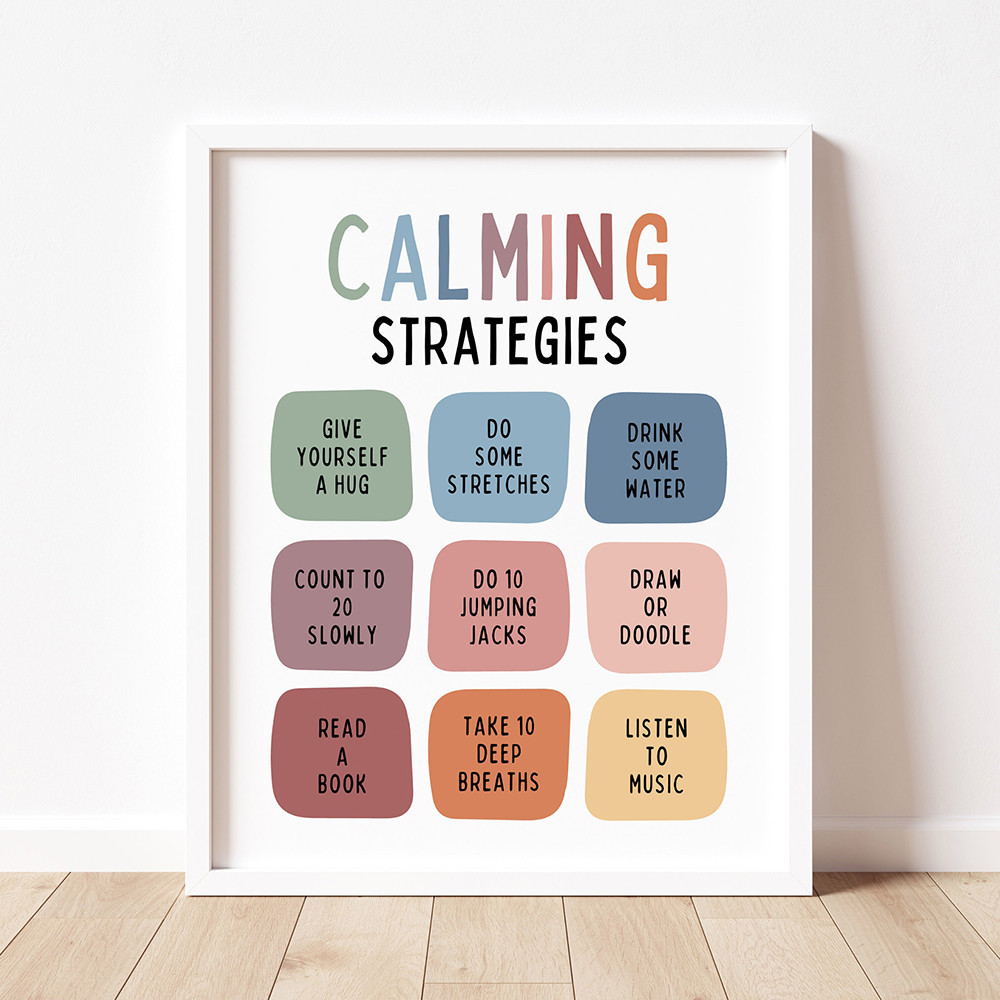 Calming Corner Mental Health Wall Art Canvas Painting Nordic Posters ...