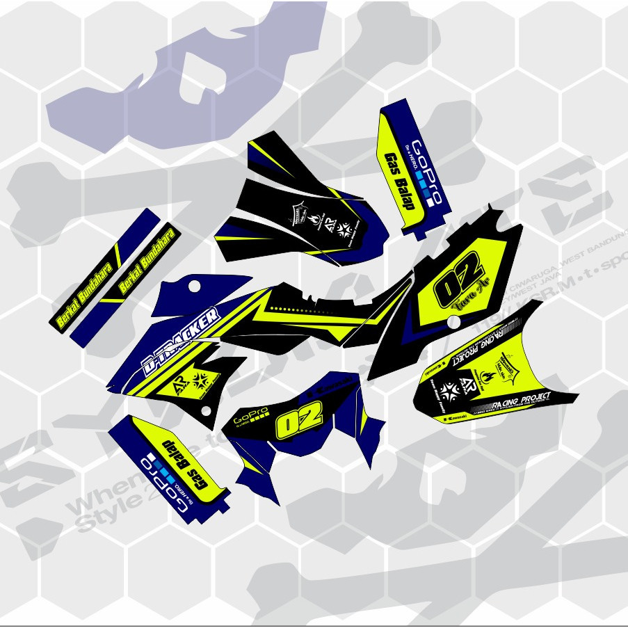 Decal/sticker D'Tracker/CRF/klx BF/ WR155/klx Gordon/ full body Etc ...