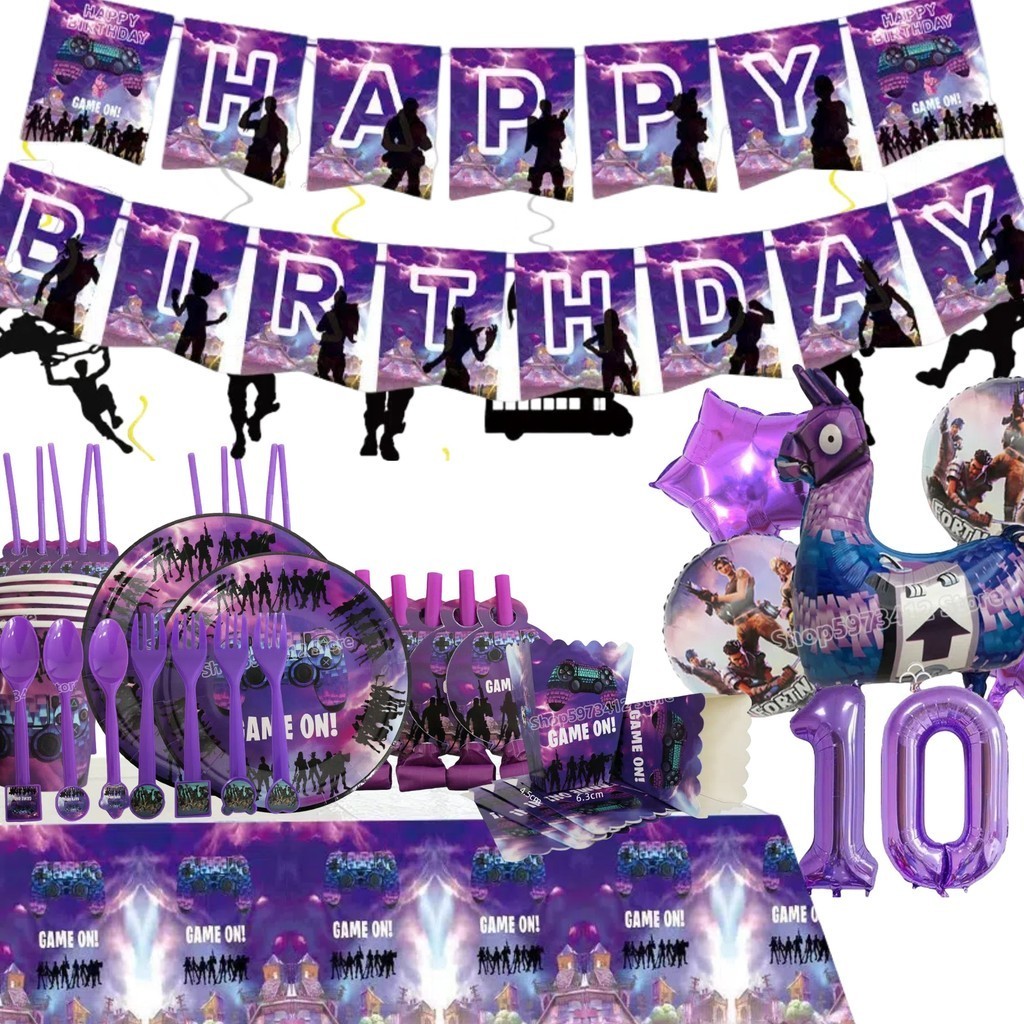 Fortnite Theme Party Decoration Products Classic Game Theme Party Flag ...