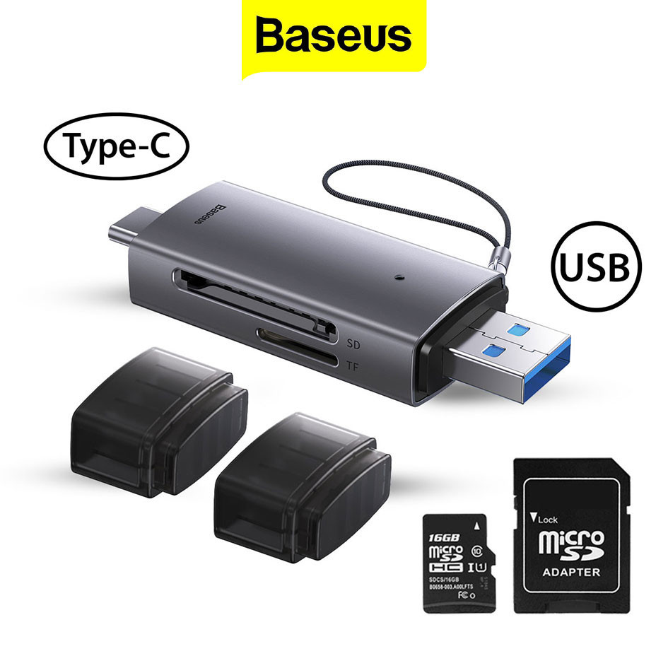 Baseus Lite Series USB Type C SD TF USB 3.0 Airjoy Card Memory Card 2 ...