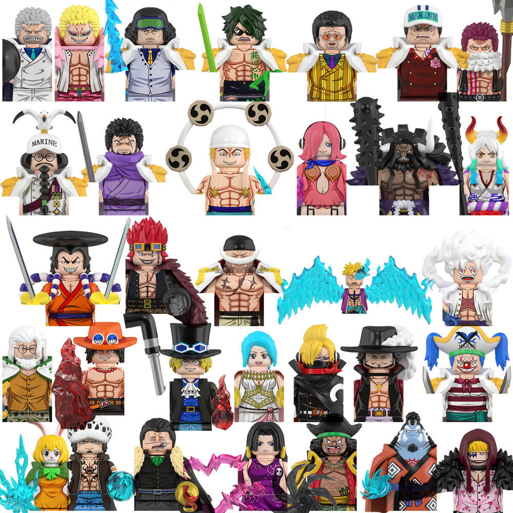 One Piece Building Teach Kohza Doflamingo Enel Nika Luffy Minifigures ...