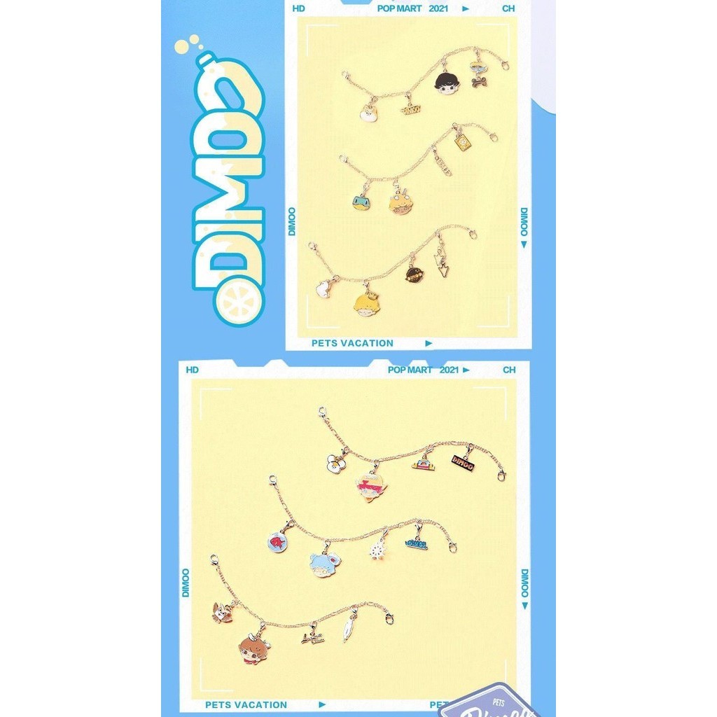 P POP MART Genuine DIMOO Pet Vacation Series Mystery Box Pendant ...
