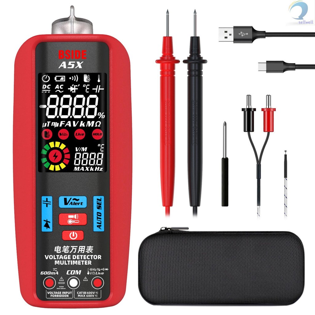 Digital Multimeter Professional Voltage Current Resistance Frequency ...