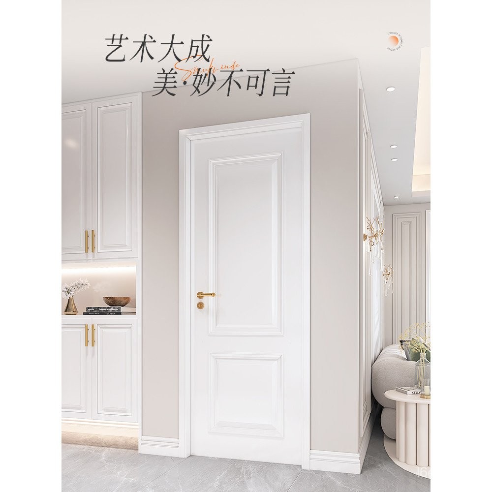Home Bedroom Door Wooden Door Room Door Soundproof French Retro Door ...